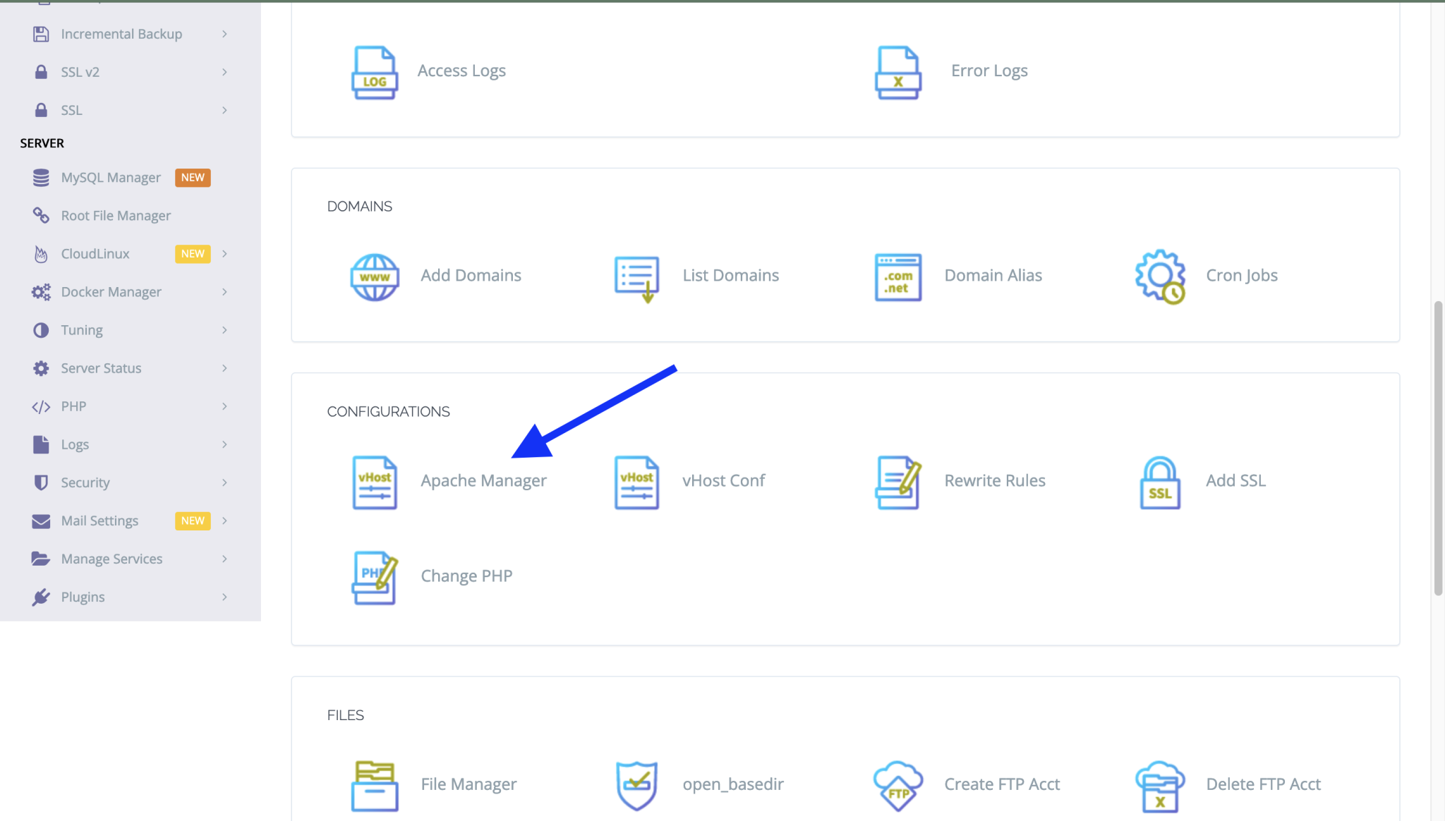 Apache Manager - Knowledge Base
